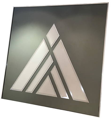 Mid Century Don Alguire For Greg Copeland Op Art Mirror