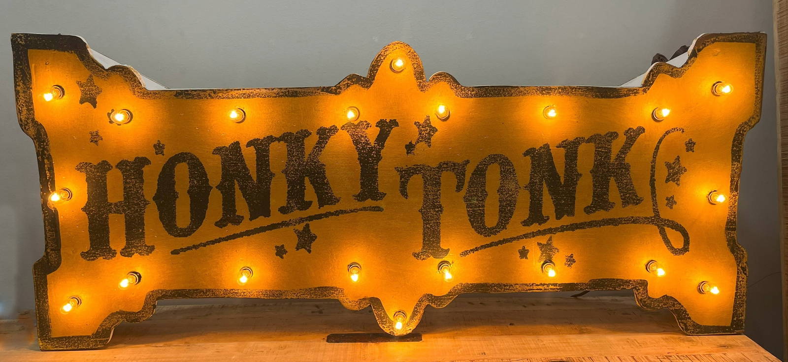 Folk Art Honky Tonk Lighted Sign Auction