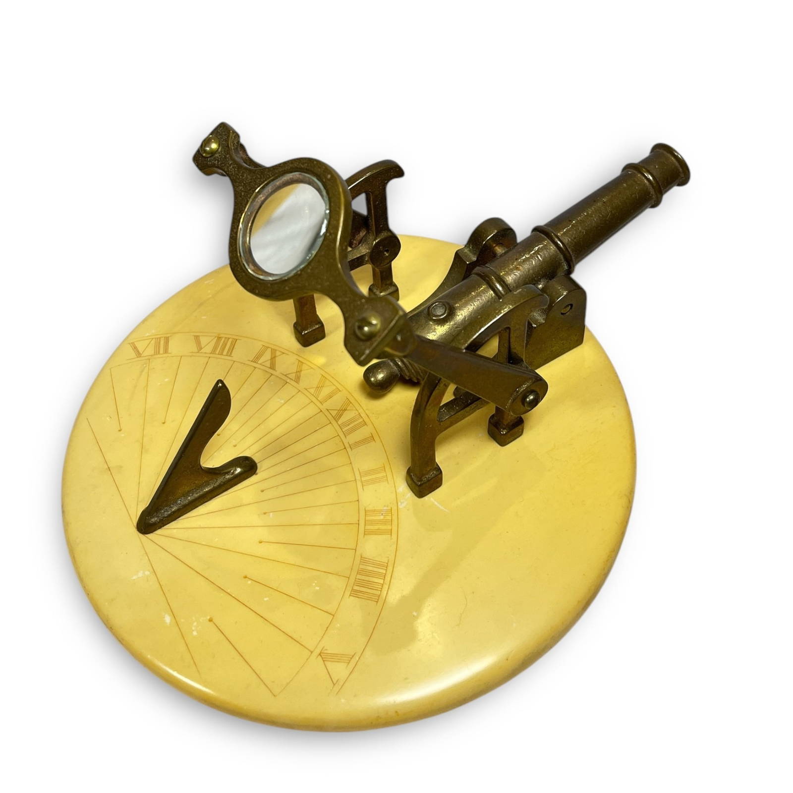 A French Brass Noon Cannon Sundial Auction