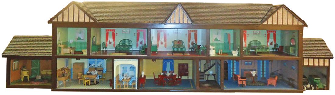 ARCADE DOLL HOUSE AND FURNITURE