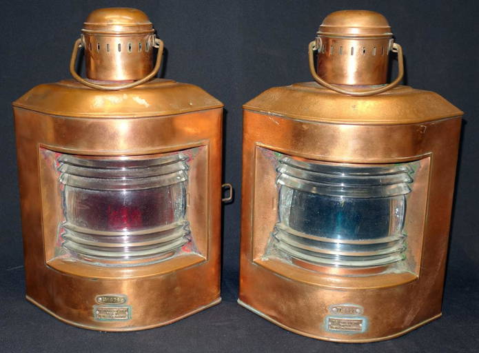 Pair Of Ahlemann Schlatter Ship's Lanterns