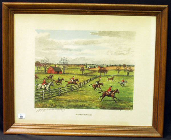 E. S. Voss Fox Hunting Print Stiff Timber