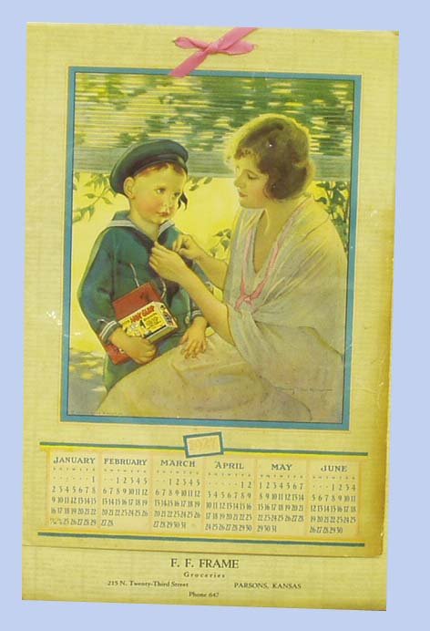 1927 Grocery Advertising Calendar