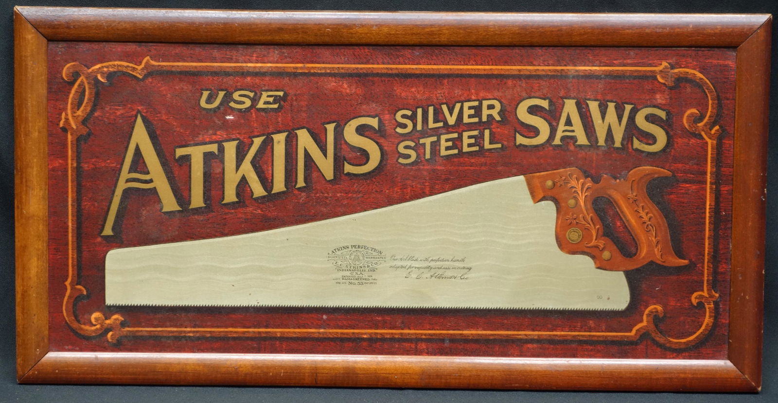 Atkins Saws Advertising Sign