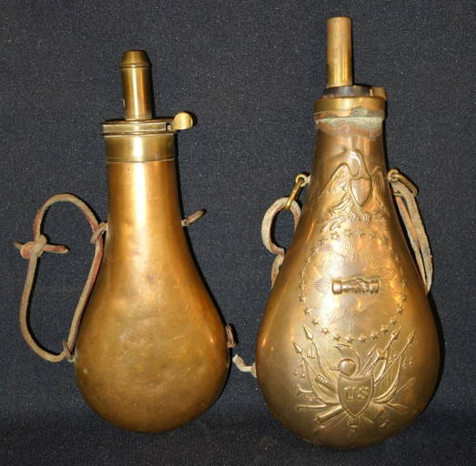 ANTIQUE POWDER FLASKS (2) - Nov 12, 2020 | Richard Opfer Auctioneering ...