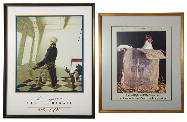 (2) Wyeth Posters, Signed