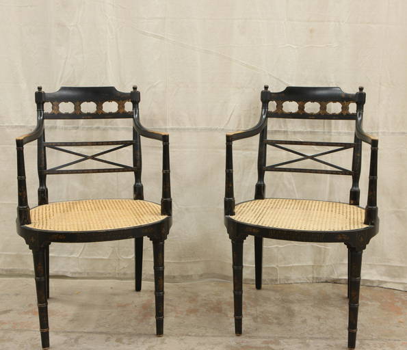 Pair Of Edward Garrett Regency Chairs
