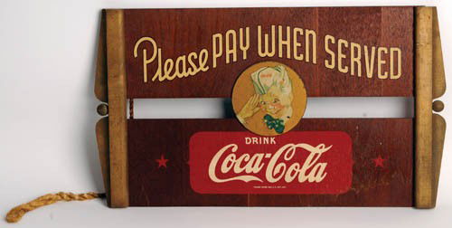 1940's Coca Cola Kay Displays Wood Cutout Sign