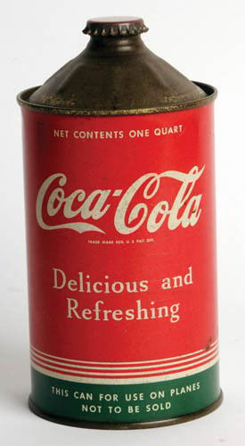 Coca Cola One Quart, Cone Top Can
