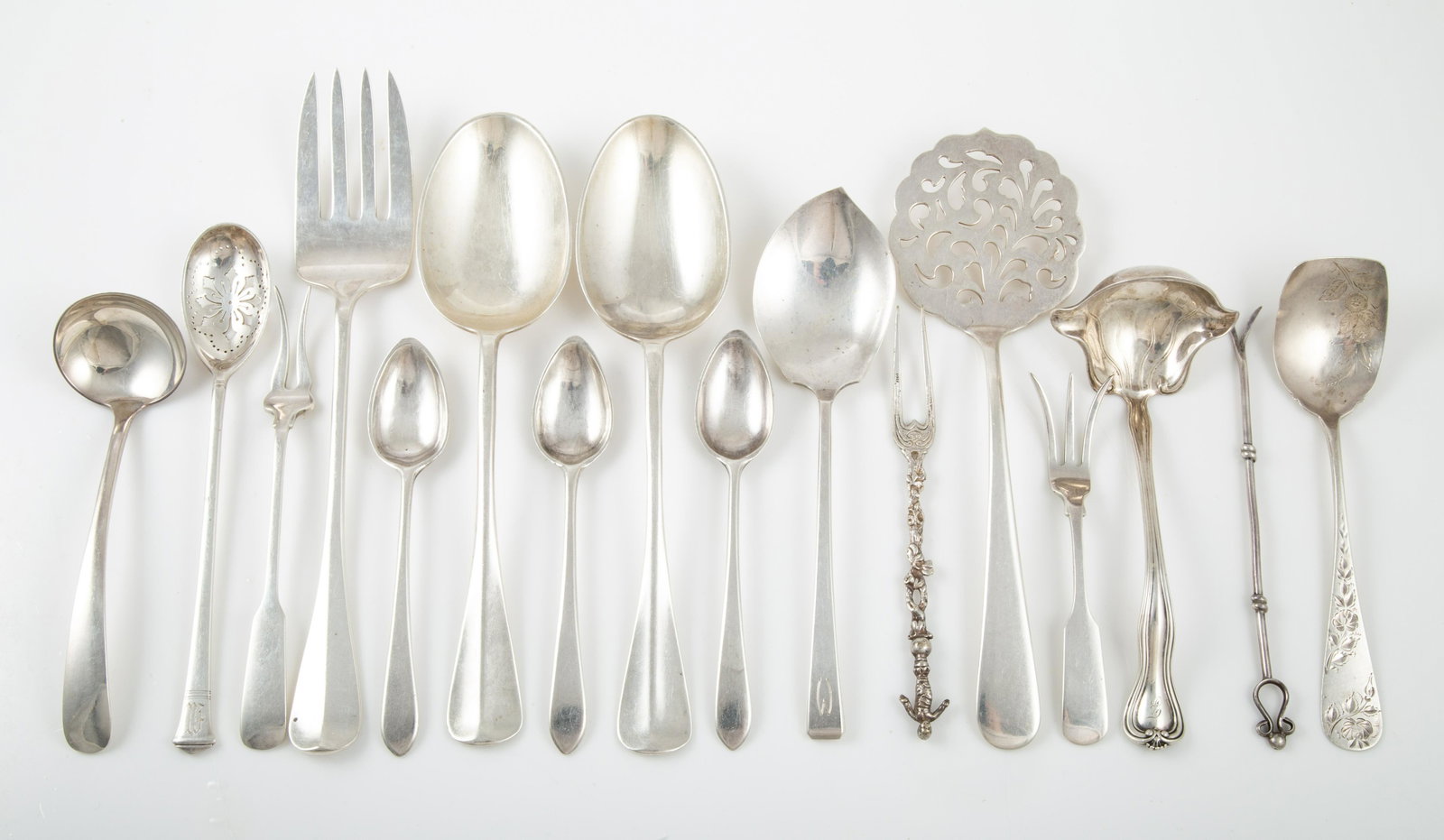 (16) Sterling & Silver Serving Flatware