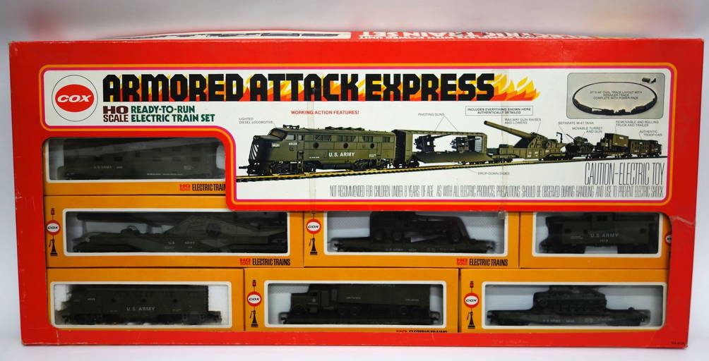 Cox Armored Attack Express Ho Scale Train Set