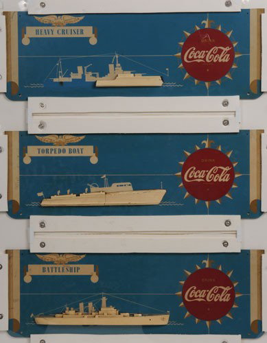 1940's Coca Cola Kay Displays War Ships