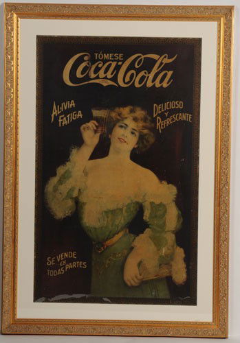 1907 Large Coca Cola Spanish Cardboard Poster