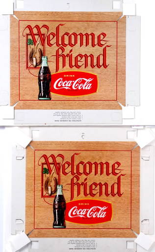 2 1957 Coca Cola Cardboard Signs