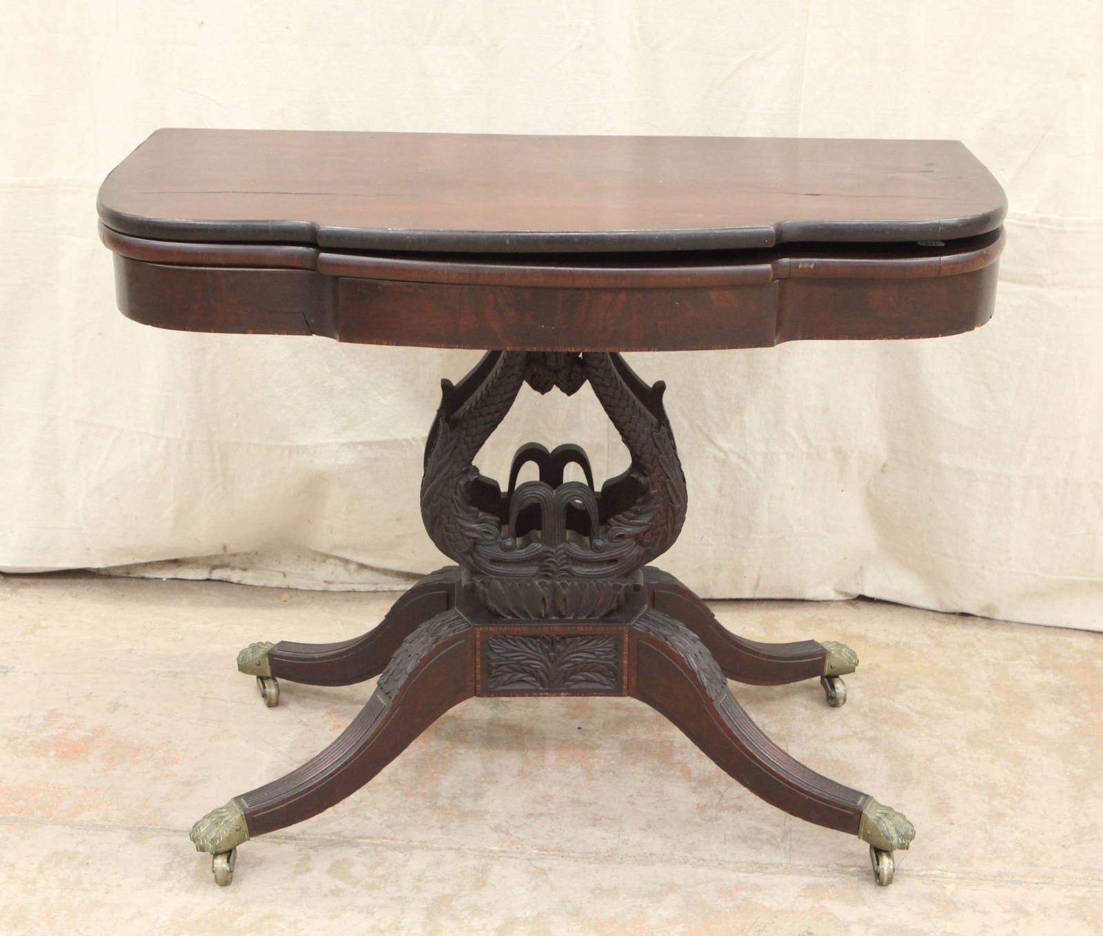 Antique Empire Card Table Auction