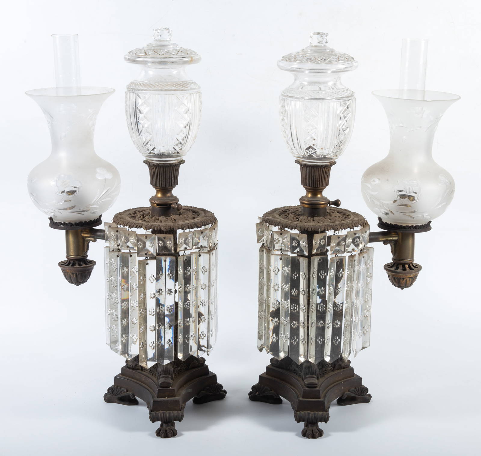 Pair Argand Lamps - Jun 26, 2025 | Richard Opfer Auctioneering, Inc. In Md