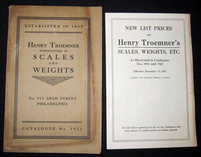 Henry Troemner Scales & Weights Catalogue