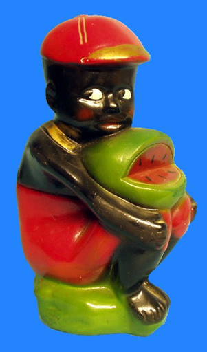 Black Americana Chalk Boy With Watermelon