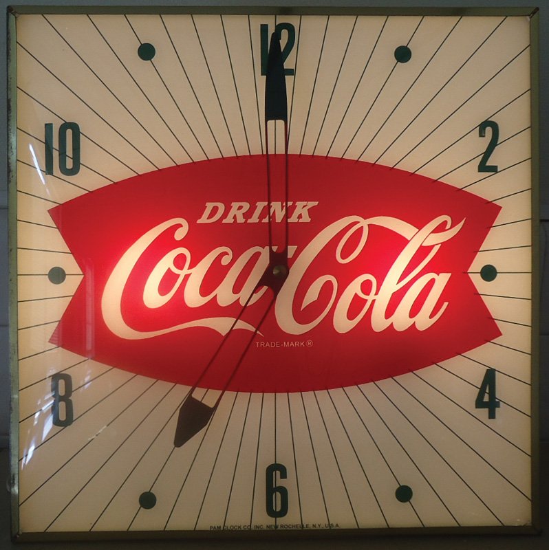 Coca Cola Clock 1950's
