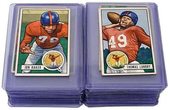 3183: 1951 BOWMAN STARTER SET, TOM LANDRY ROOKIE CARD