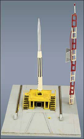 Handmade Vanguard Rocket & Launch Pad Model