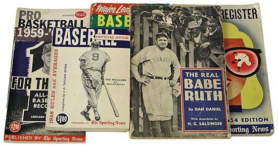 1940s 50s Vintage Baseball Books, More, Williams