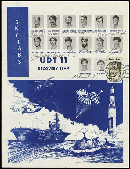 1973 Udt 11 Skylab Recovery Team Signed Presentati