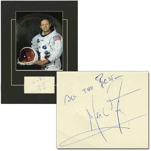 1969 Neil Armstrong Autographed Card