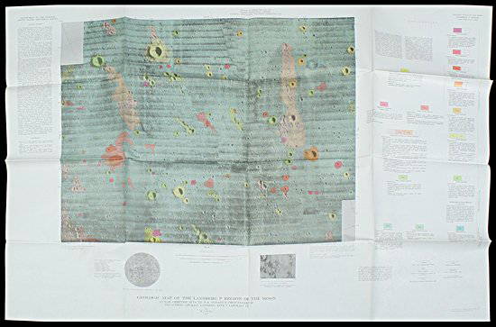 1971 Apollo 12 Landing Site Map