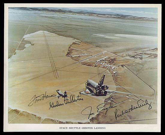 1970s Alt Shuttle Program Signed Color Litho