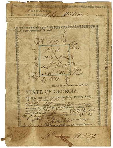 1804 Land Grant Issued & Signed By Ga Governor