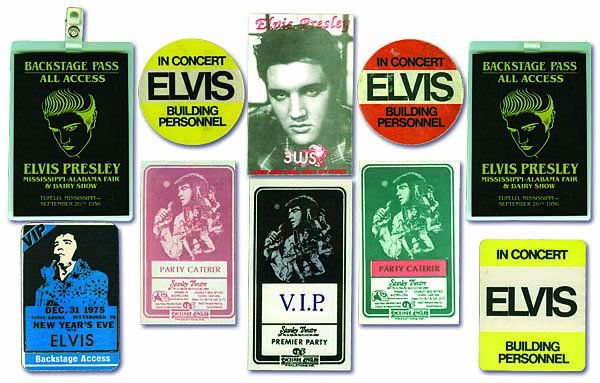 843: 1970s GROUP OF ELVIS BACKSTAGE PASSES