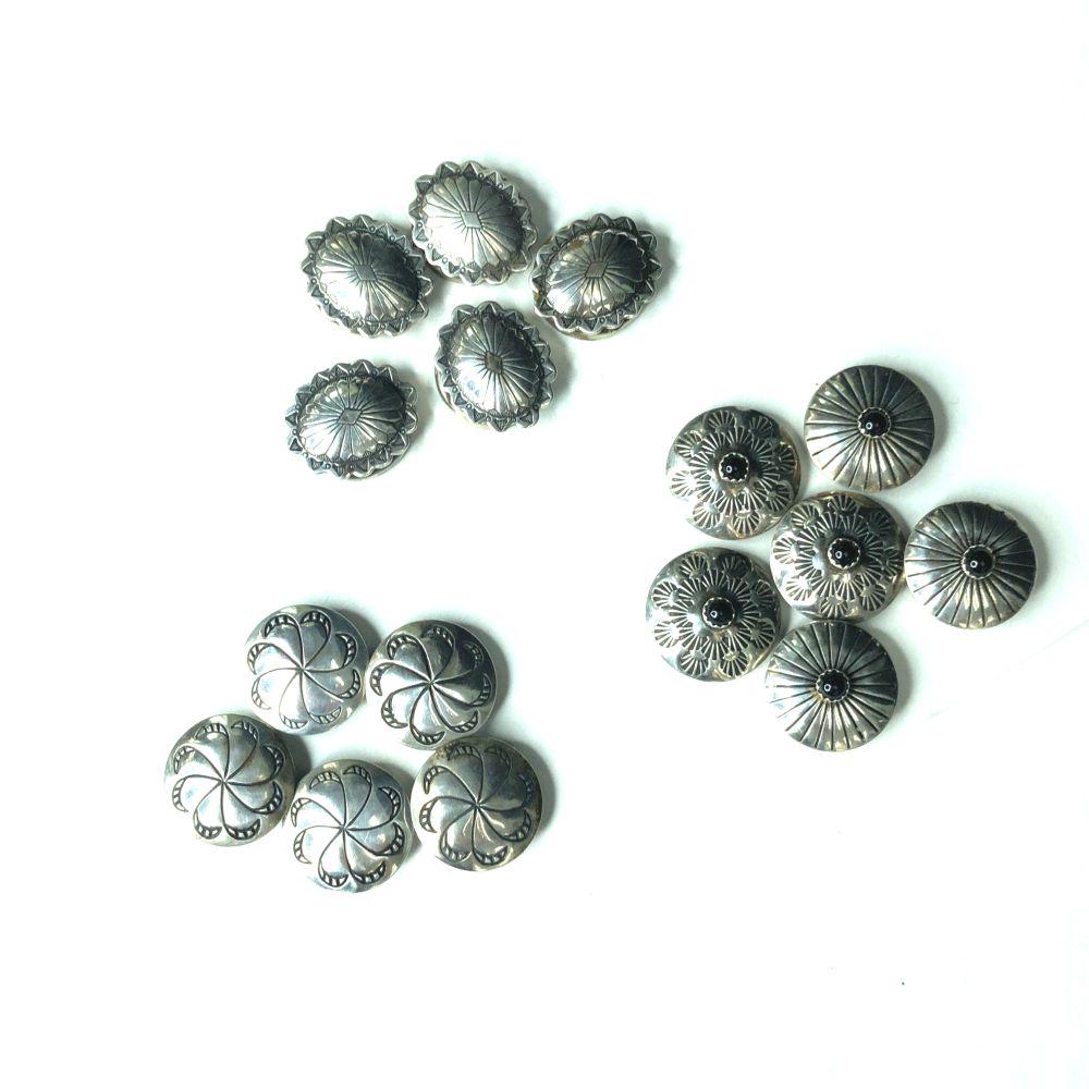 Navajo Handmade Sterling Silver Button Covers