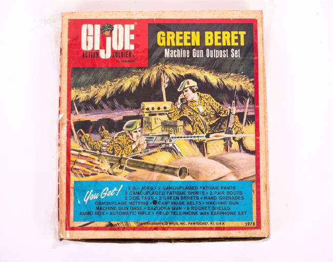 1966 G.i. Joe Green Beret Machine Gun Outpost Set