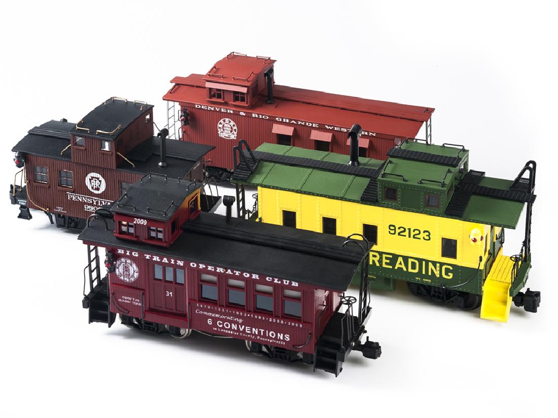 4 G Scale Cabooses incl Aristo-Craft