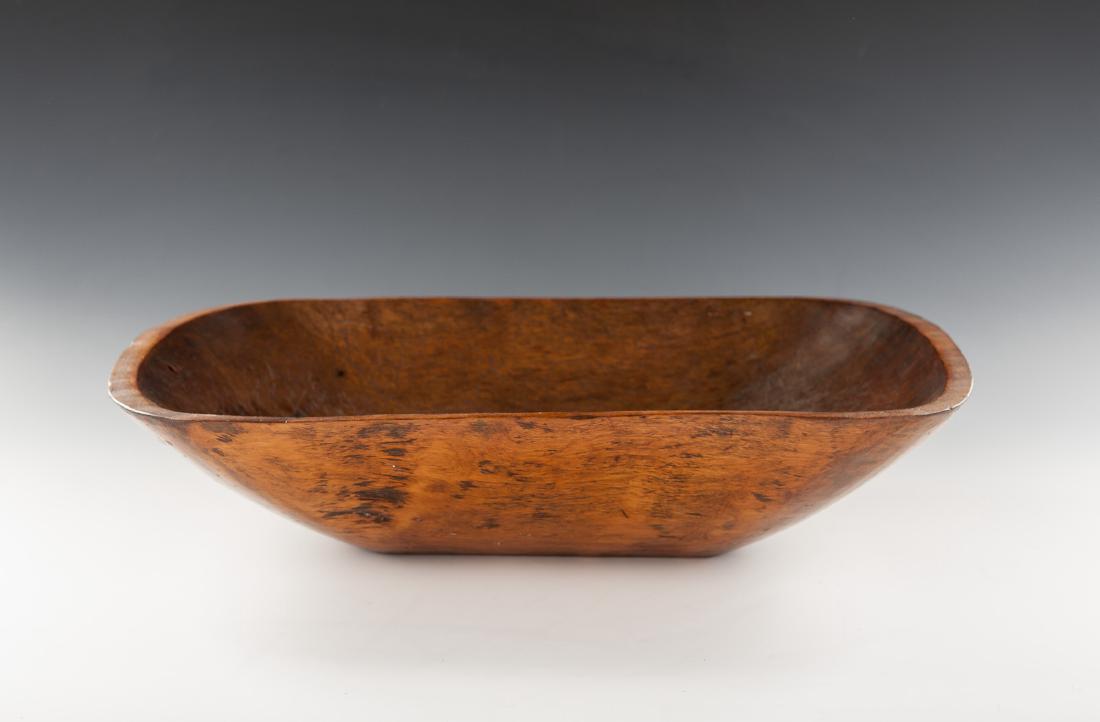 Large Treenware Trough Style Dough Bowl