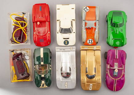 8 Vintage 1/24 Scale Slot Cars Incl Cox & Cheetah