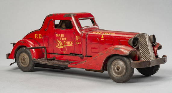 Marx Pressed Steel Ford Fire Chief Sedan