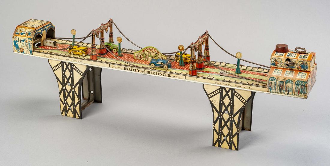 Marx Tin Litho Busy Bridge