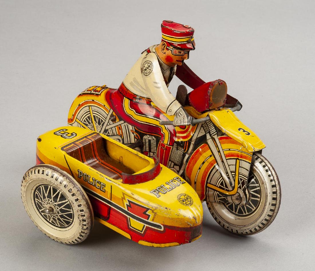 Marx Police Squad Motorcycle Police with Side Car