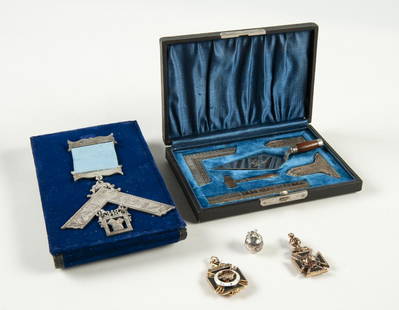 5 Masonic 10k Watch Fobs
