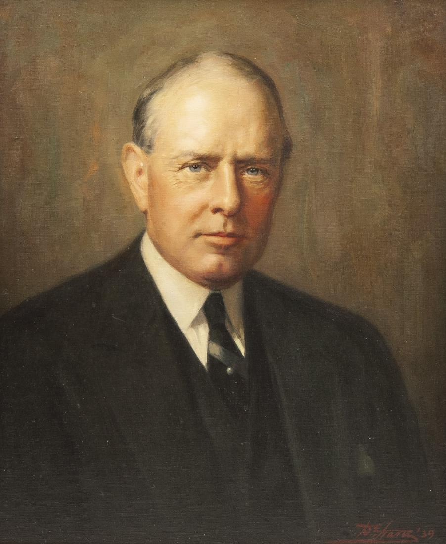 Signed Portrait of Frederick Evan Crane, 1939