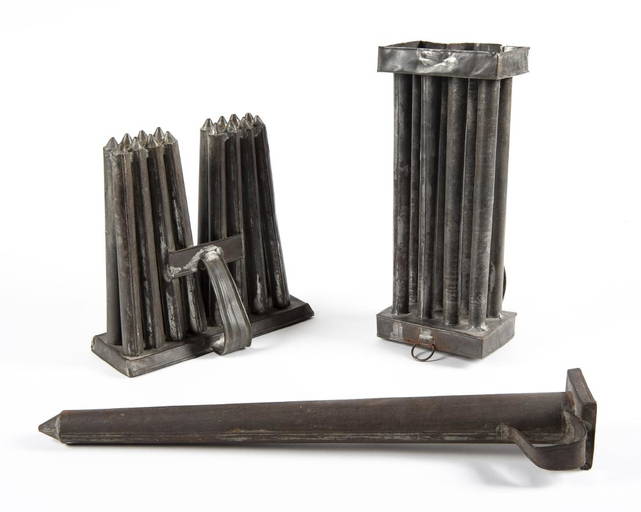 3 Tin Candle Molds
