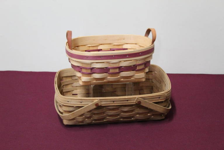2 Baskets; 1 Longaberger + 1 Royce Craft