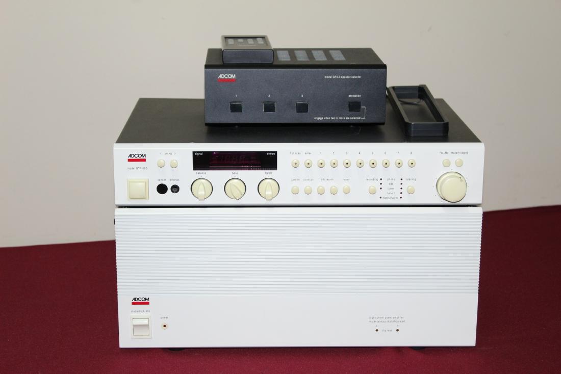 3 Pcs ADCOM Stereo Equipment