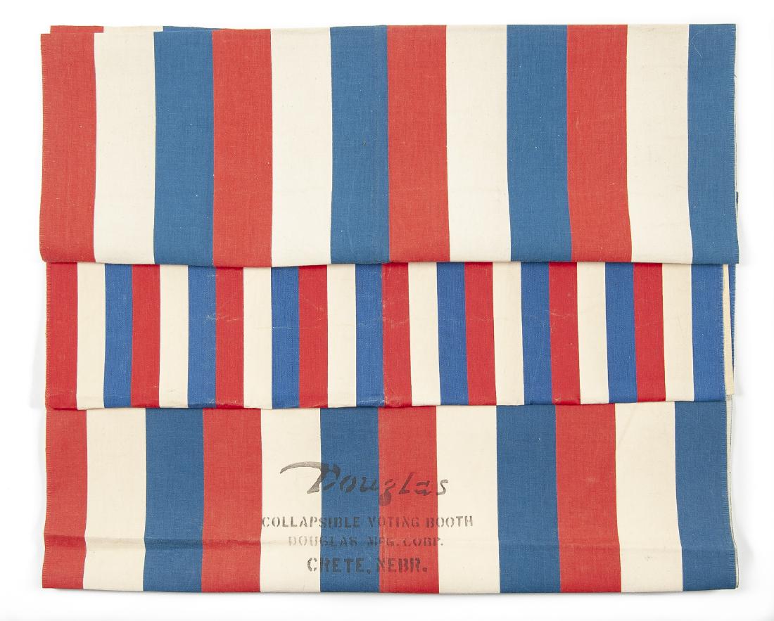 Vintage Collapsible Voting Booth Curtains