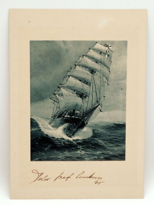 45: Count Felix Von Luckner Signed Seeadler Print