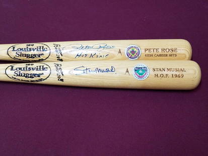 Pete Rose Autographed Black Louisville Slugger