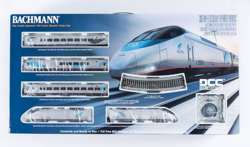 Bachmann Spectrum Acela Amtrak Train Set In Ob