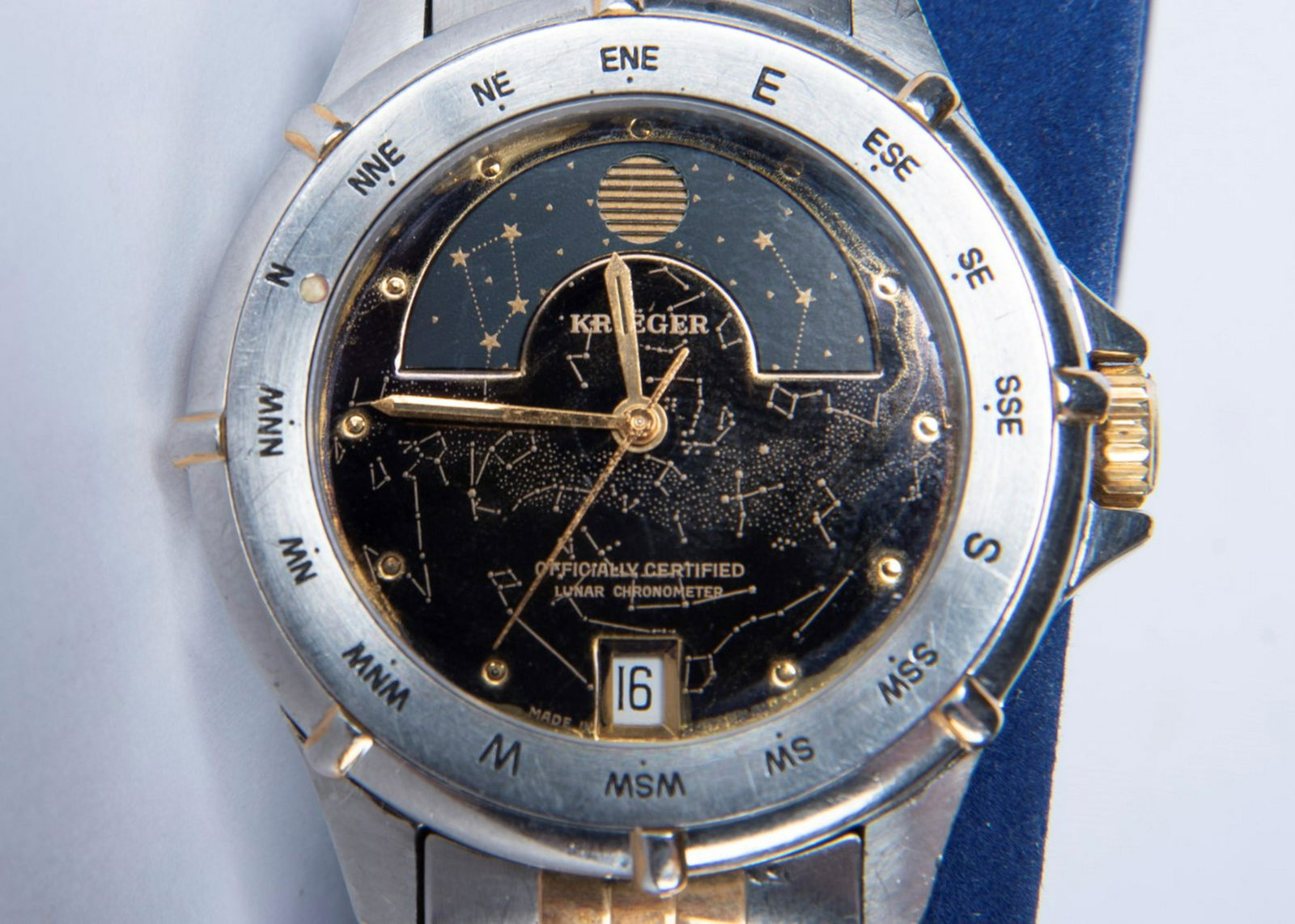 Krieger Lunar Chronometer Man's Wrist Watch